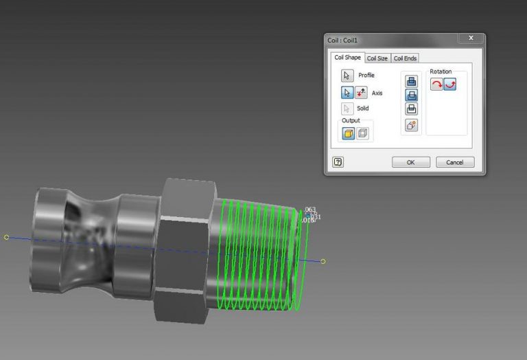 Tutorial of the Week: How to Create Nail Pipe Taper Thread in Inventor