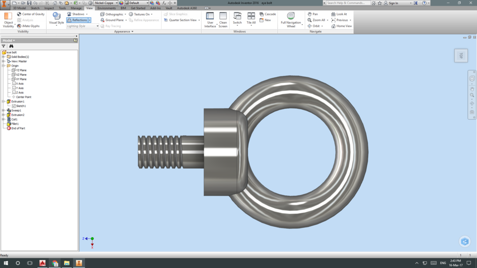 Tutorial of the Week: How to Model an Eye Bolt Using Inventor